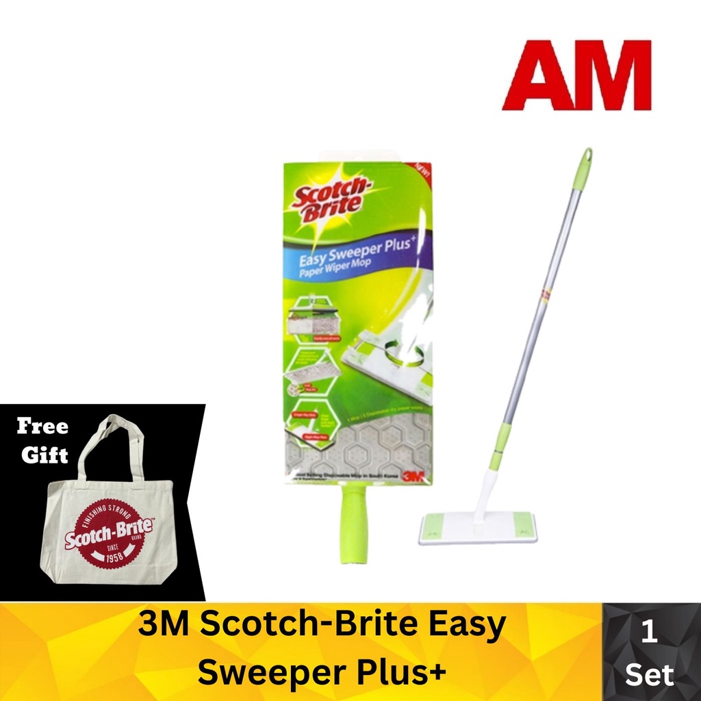 3M Scotch Brite Easy Sweeper Plus + Paper Wiper Starter Kit | Shopee ...