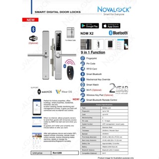 Novalock NDM X2-G Smart Grill Door Lock with Remote Control | Shopee ...