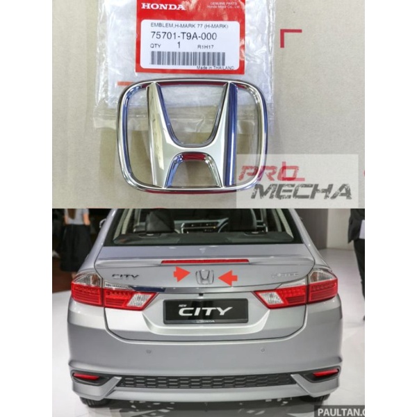 ORIGINAL HONDA CITY GM6 2014~2019 T9A REAR BONNET EMBLEM H LOGO (CHROME ... ORIGINAL HONDA CITY GM6 2014~2019 T9A REAR BONNET EMBLEM H LOGO (CHROME ...