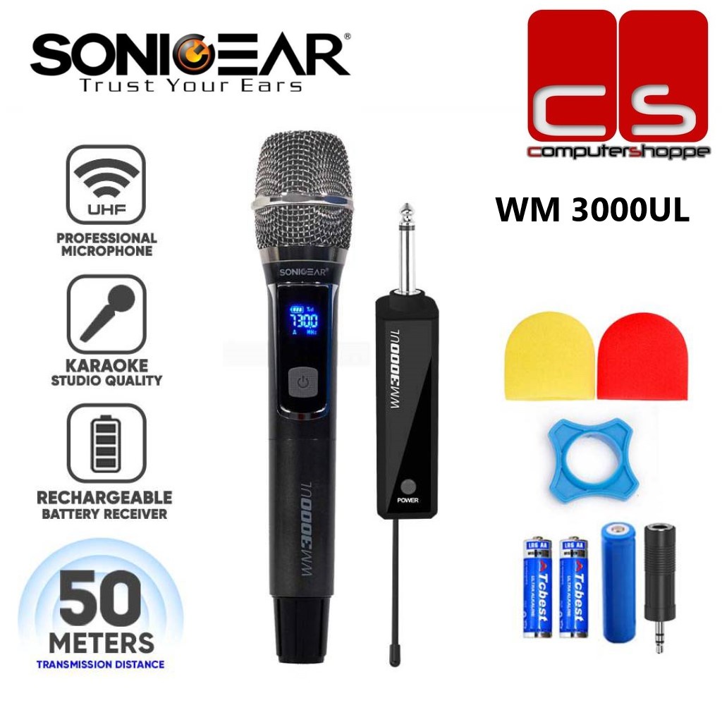 SonicGear WM 3000UL Professional UHF Wireless Microphone | Shopee Malaysia