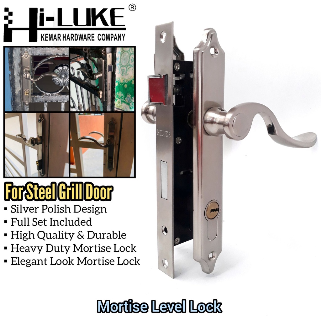 Hi-Luke Mortise Level Lock For Steel Grill Door Home Hardware Door ...