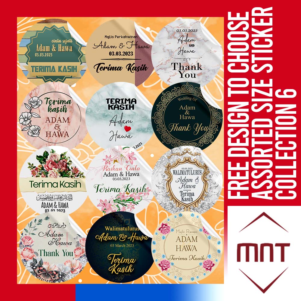 [MNT][100pcs][Collection 6 - SW061~SW072] Sticker 3cm/4cm/5cm/6cm ...