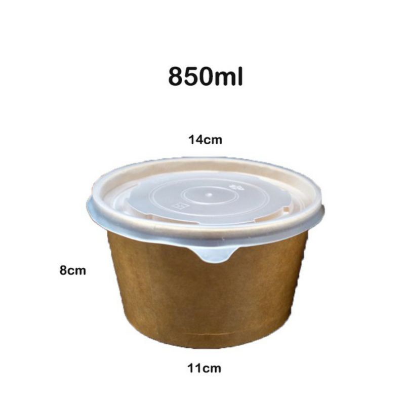 PAPER BOWL BROWN/ BEKAS ODEN/ BEKAS TAHAN PANAS/ BEKAS MEE KARI/ BUBUR ...