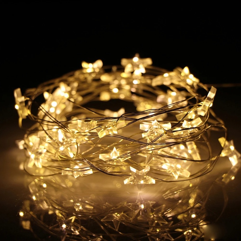 LED Star Fairy Strings Lights for Garland Decoration / Warm White ...