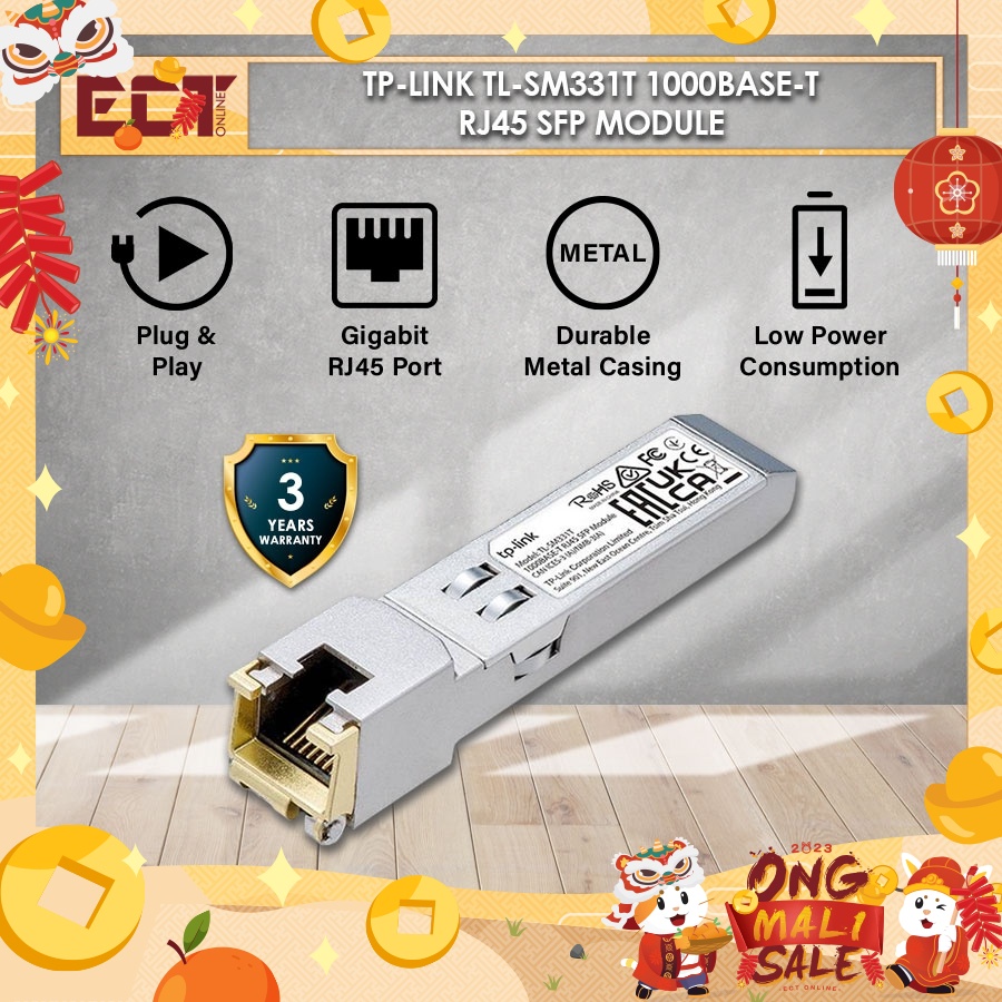 TP-Link TL-SM331T 1000BASE-T RJ45 SFP Module | Shopee Malaysia