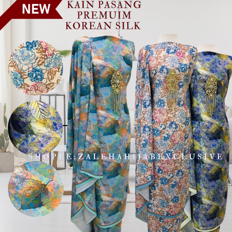 KAIN PASANG PREMIUM KOREAN SILK LEMBUT FLOWY BY ZALEHA TEXTILES | KAIN ...