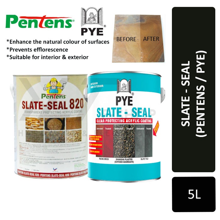 Slate - Seal (Pentens / PYE) 5L (Protecting Acrylic Sealer) | Shopee ...