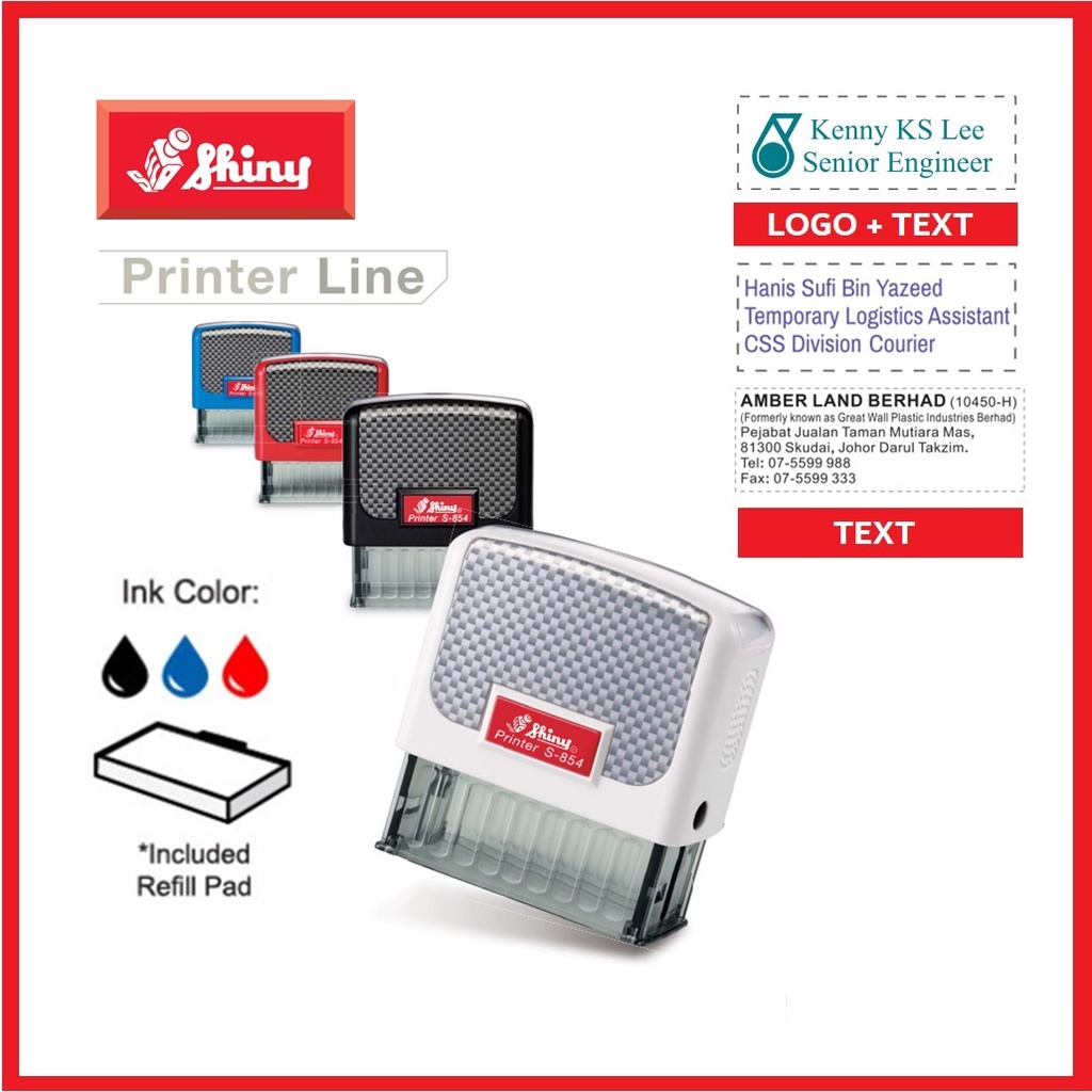 SHINY S SERIES SELFINKING - Rubber Stamp Customize/Cop Jururawat/Cop ...