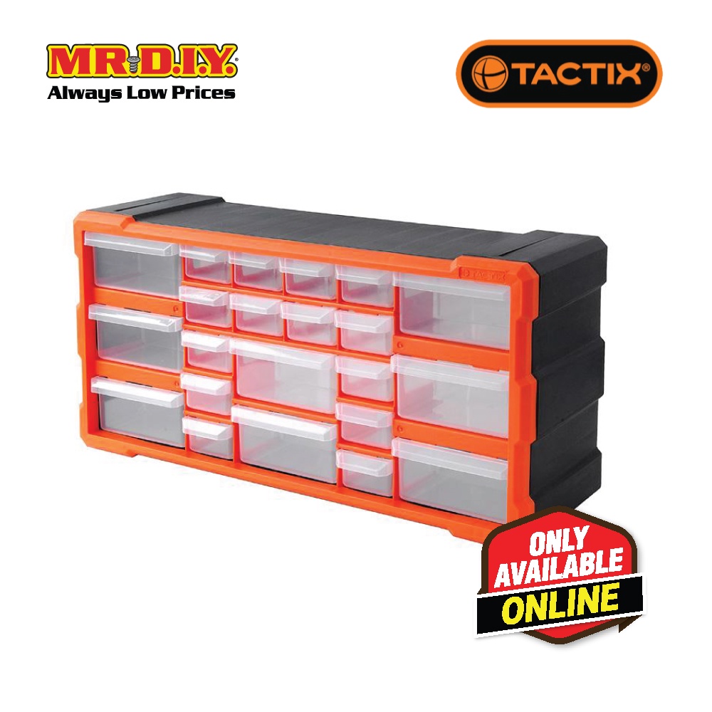 TACTIX 22-Drawers Storage Bin | Shopee Malaysia