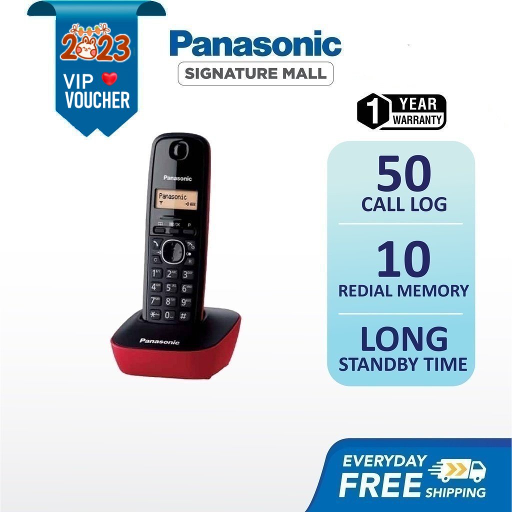 PANASONIC Cordless Phone DECT Phone Caller ID Wall Mountable TG1611 KX-TG1611MLC | Shopee Malaysia