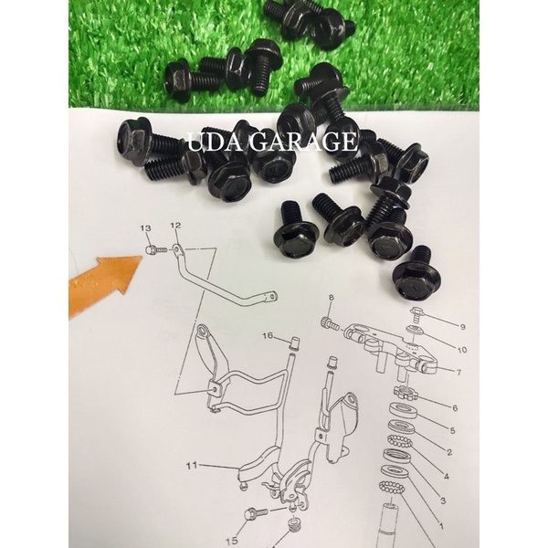 SKRU SCREW BAR BREKET FERING RXZ CATALYZER | Shopee Malaysia