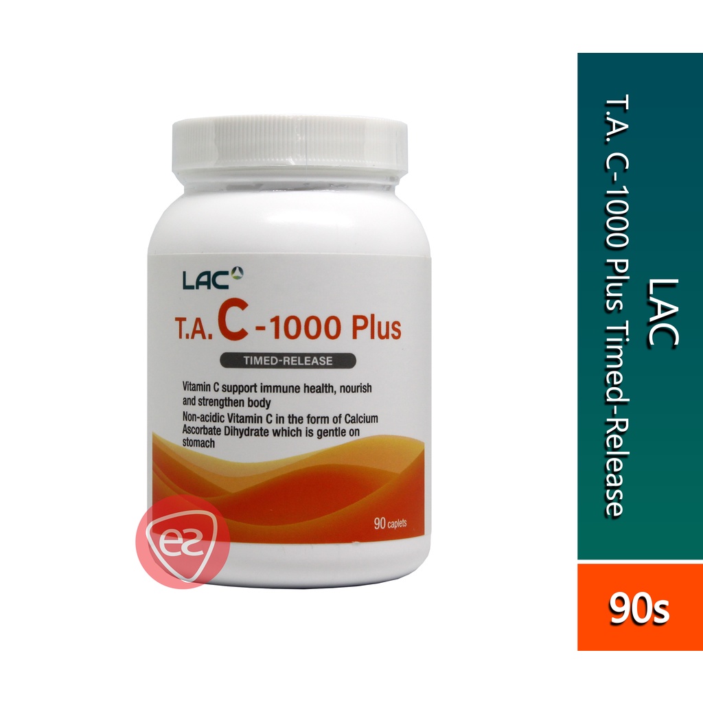 LAC T.A. C-1000MG PLUS TIMED-RELEASE CAPLET 90S (WAS KNOWN AS GNC ...