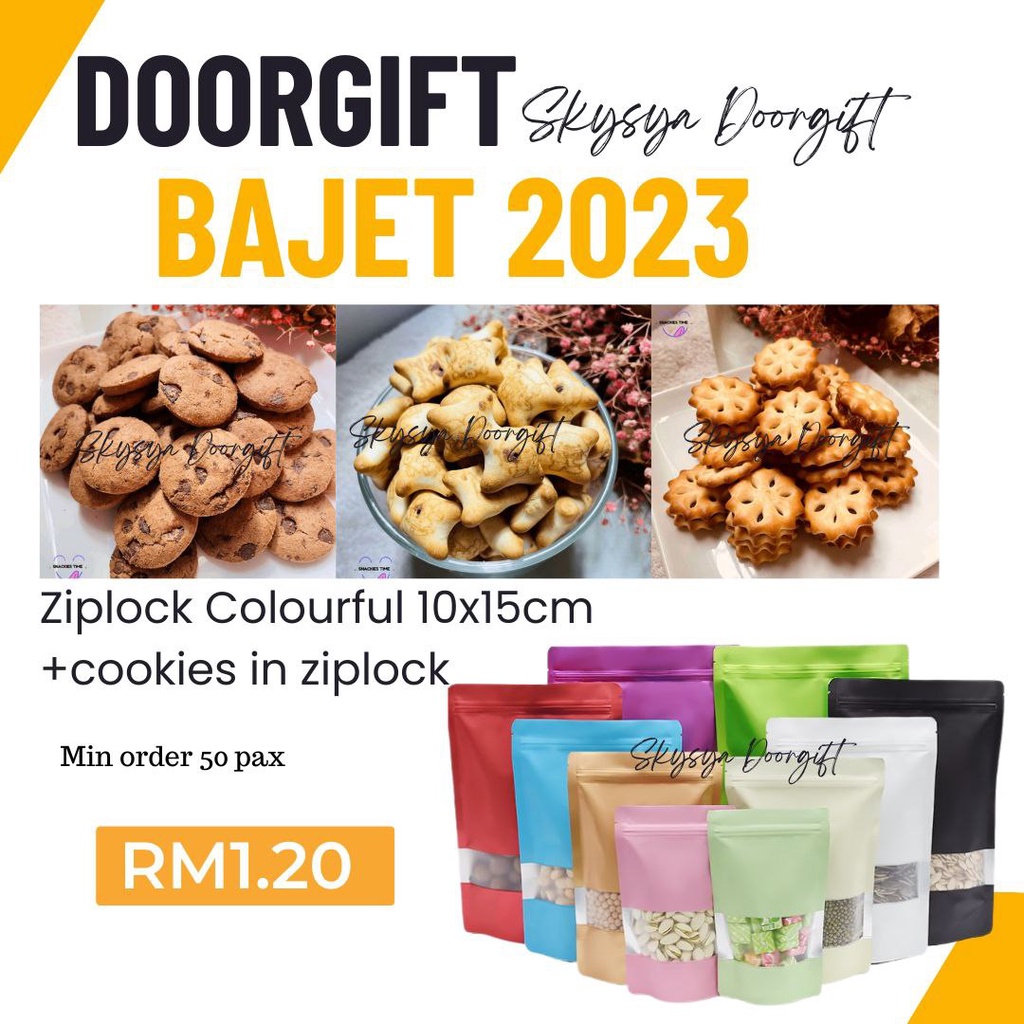 doorgift cookies RM1 doorgift biskut murah Zip Lock Doorgift untuk ...