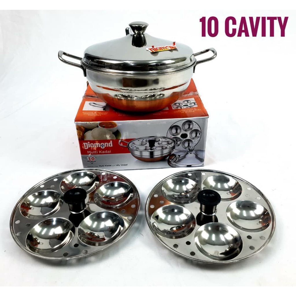 Diamond Multi Kadai Cookware Idhli Pot Vessel G89077 | Shopee Malaysia