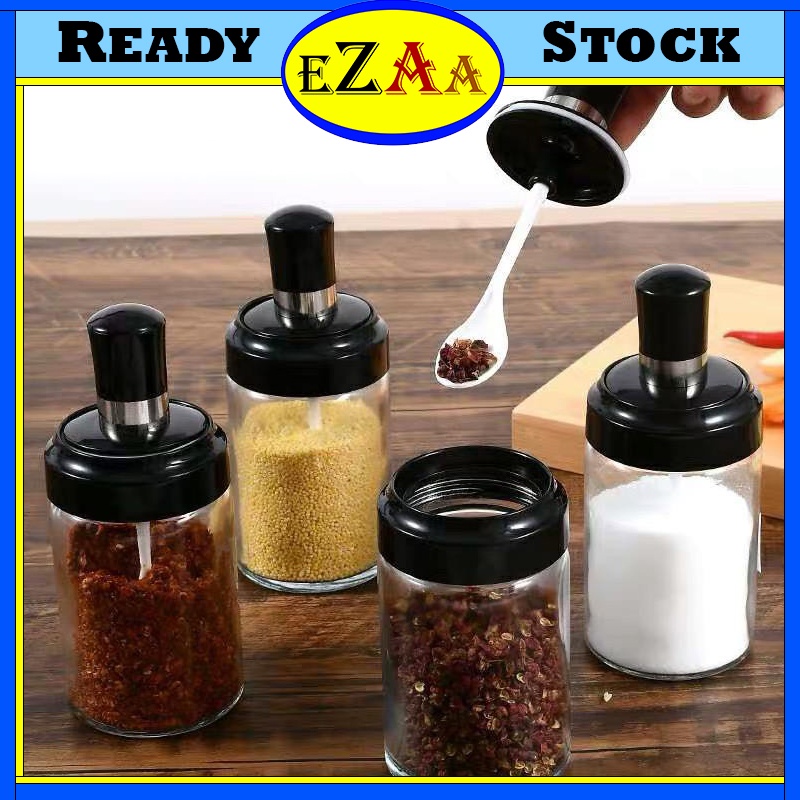 Bekas Botol kaca Sudu simpan Garam Ajinomoto Rempah ratus Salt Gula ...