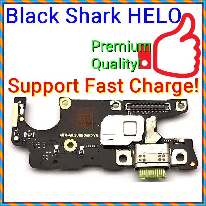 (18W Fast Charge) NEW ORI Charging Port IC Board MIC Ribbon for XIAOMl Black Shark Helo (6.01 ...