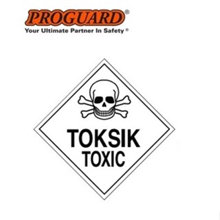 Toxic Toksik Hazardous Waste Substances Safety Labels Sign HS2142S ...