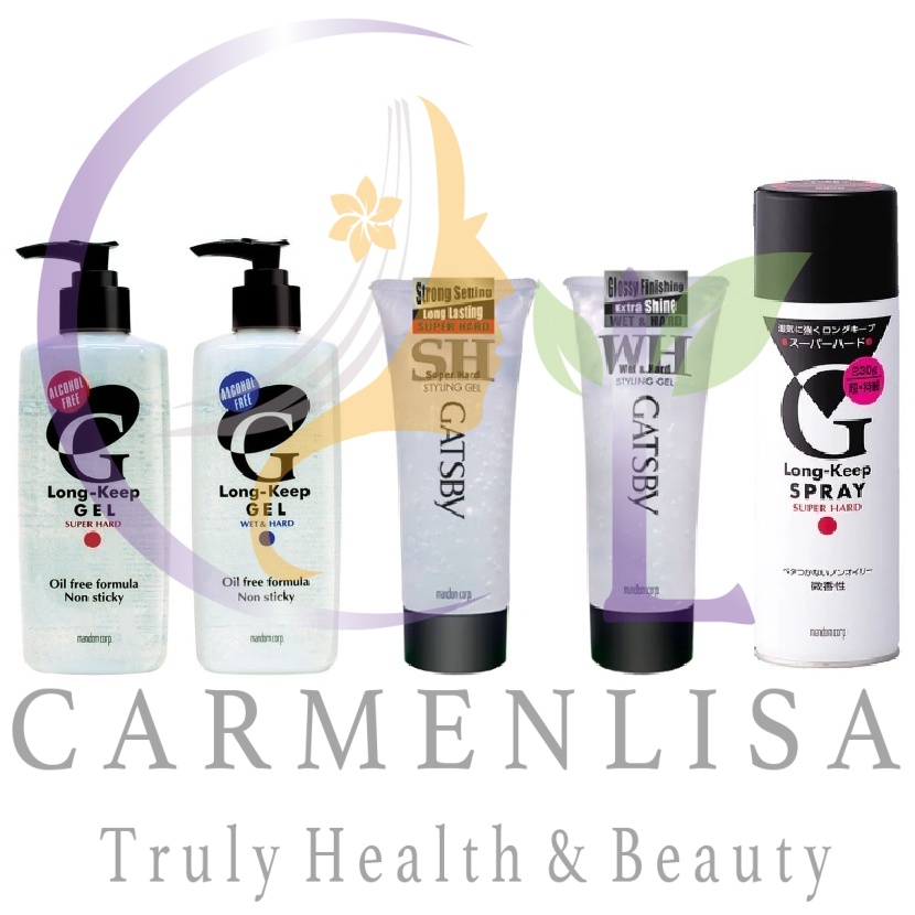 MANDOM Gatsby Long-Keep Gel / Spray Wet & Hard / Super Hard 200g / 350g ...