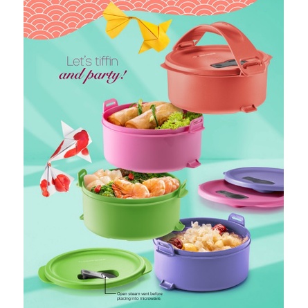 Tupperware: Tup Tiffin Duo Lunch set 550ml With Handle/New Color 2023 ...