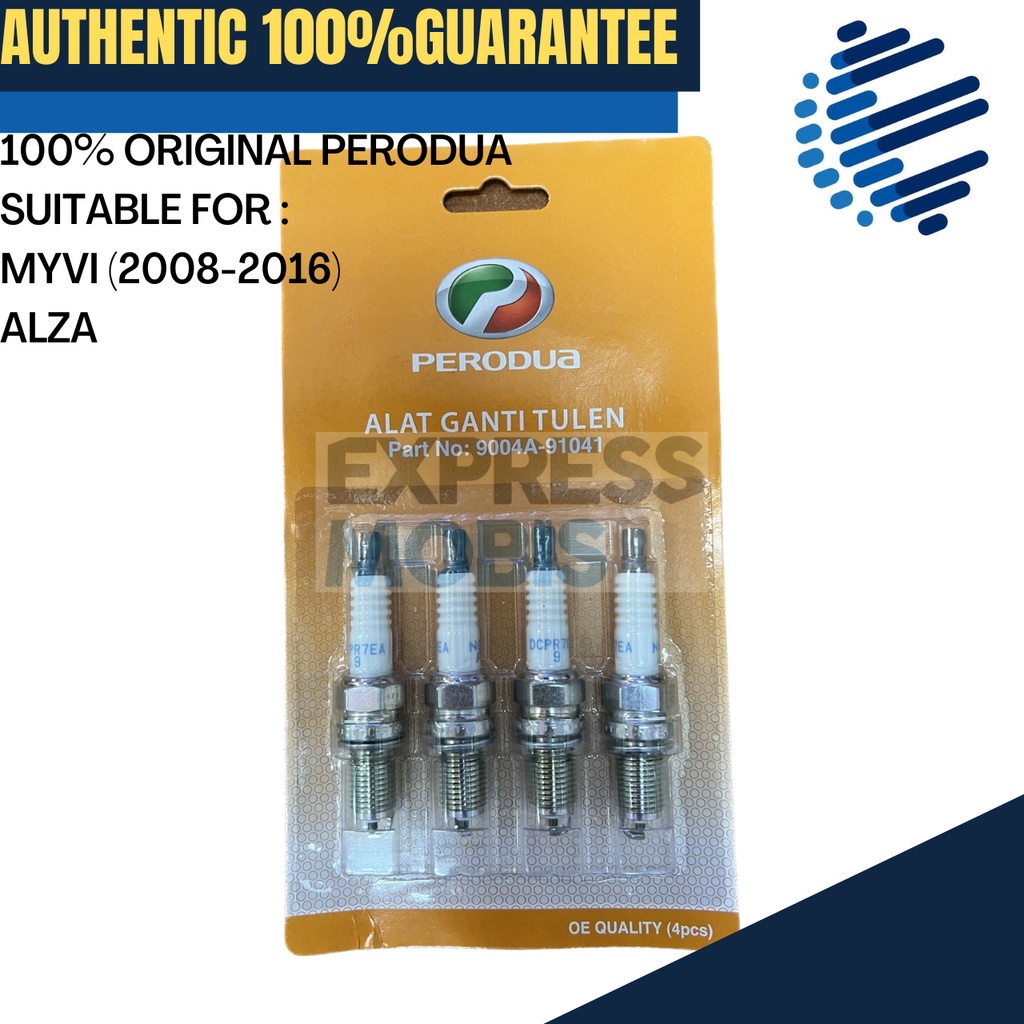 100% ORIGINAL PERODUA SPARK PLUG 9004A-91041 MYVI 2008-2016 ALZA ...
