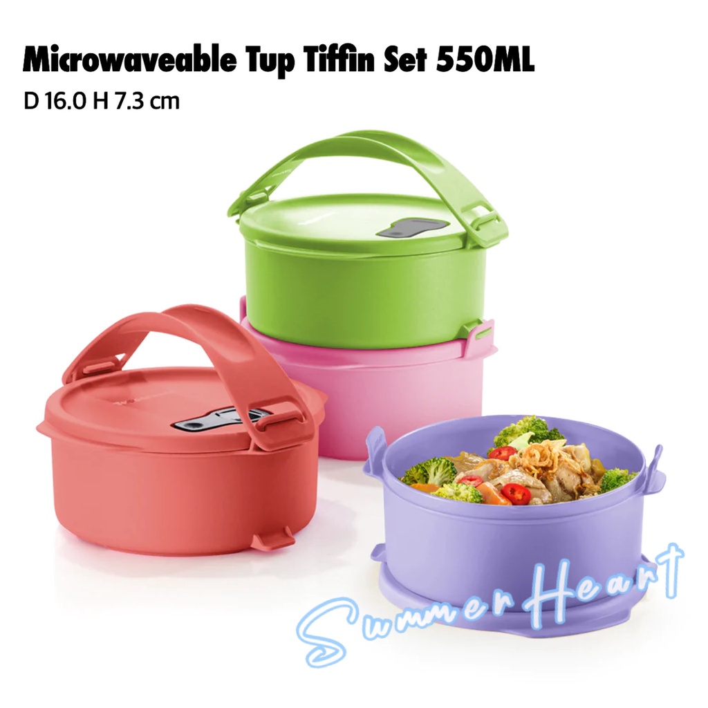 Tupperware Microwaveable Tup Tiffin Set 550ml each - 2 Layers / 4 ...
