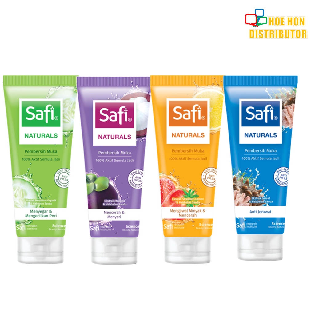 Safi Naturals Facial Cleanser Pembersih Pencuci Muka 100g 25% 125g ...