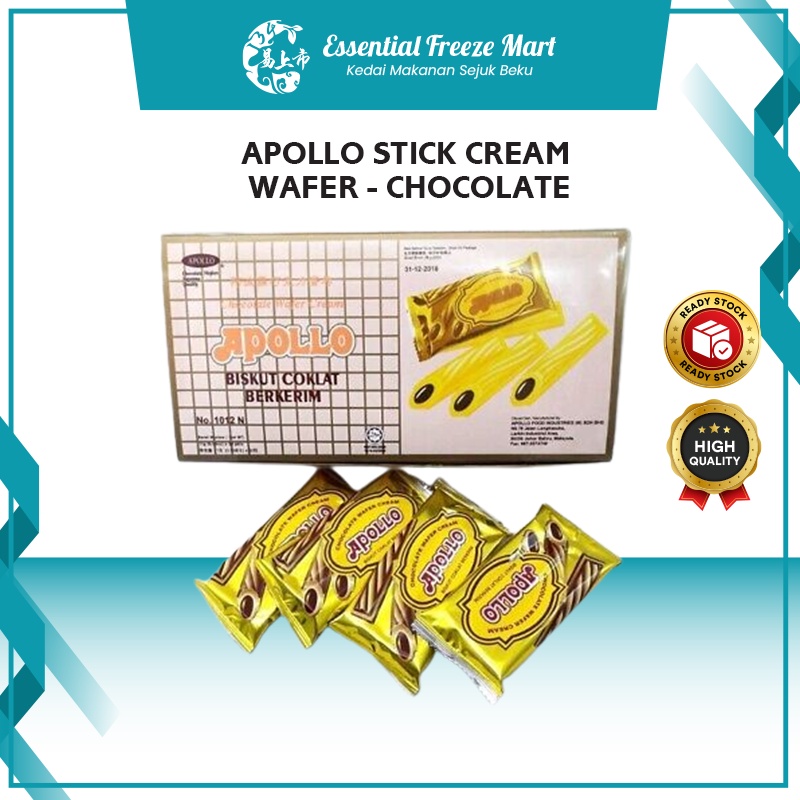 Apollo Stick Cream Wafer - Chocolate (11g x 30's) Apollo Wafer Cookies ...