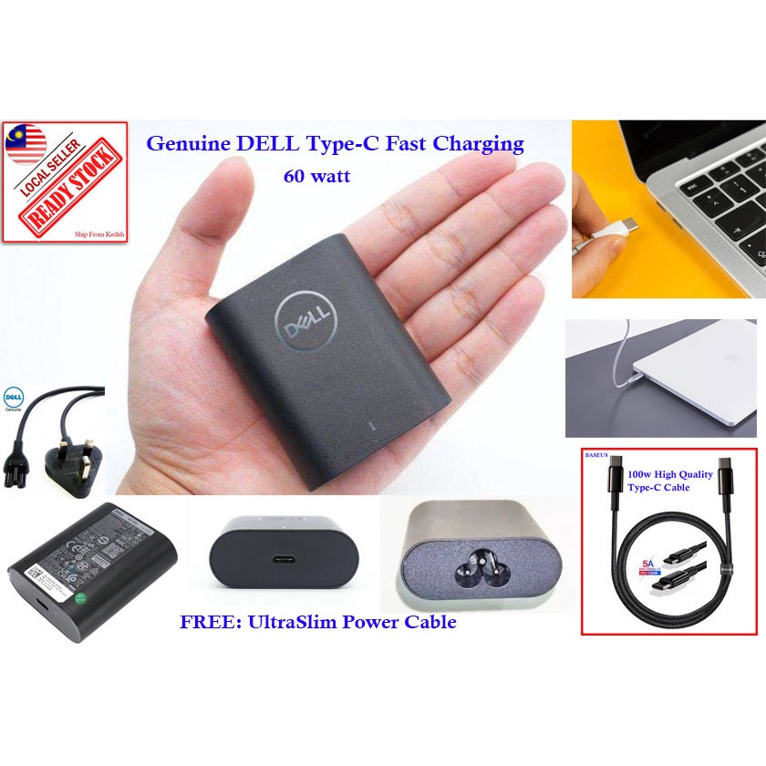 Original DELL 60W 5V 3A 9V 3A 15V 3A 20V 3A USB TYPE-C charger Power ...