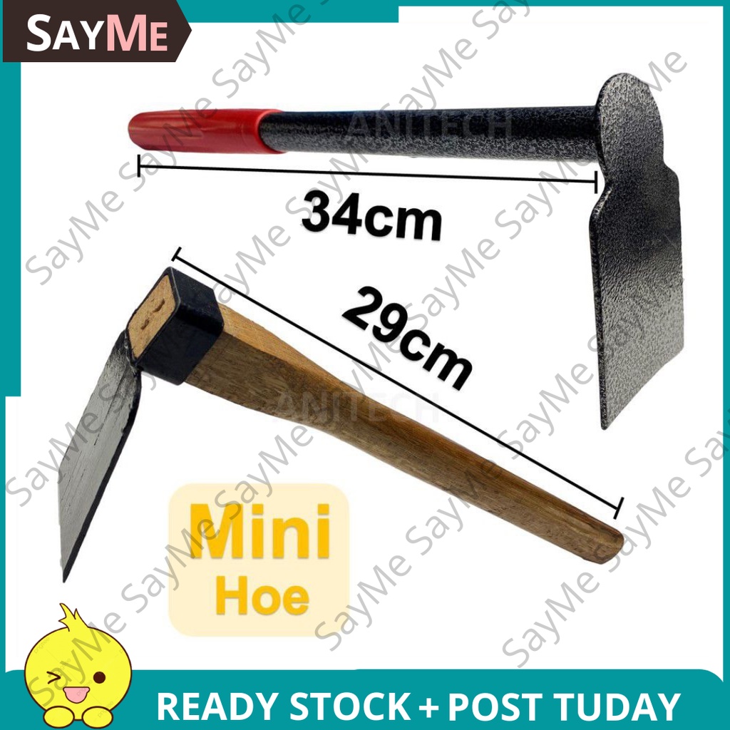 Mini Cangkul Kayu / Besi Biru Kecil Mini Metal Hoe WITH WOOD/ STEEL ...