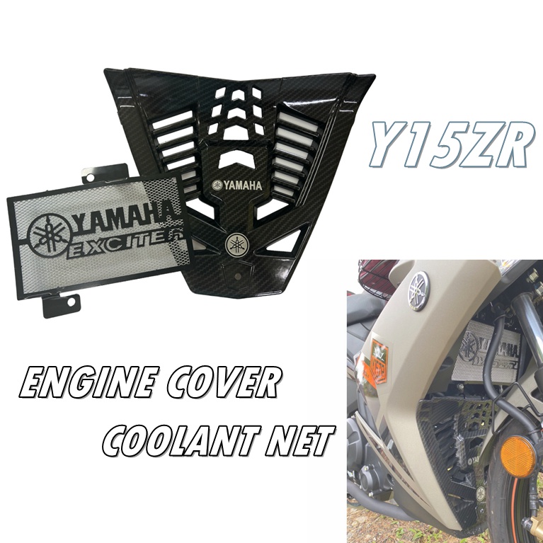 Y15ZR V1-V2 ENGINE COVER + COOLANT ALLOY SET YAMAHA Y15 RADIATOR NET ...