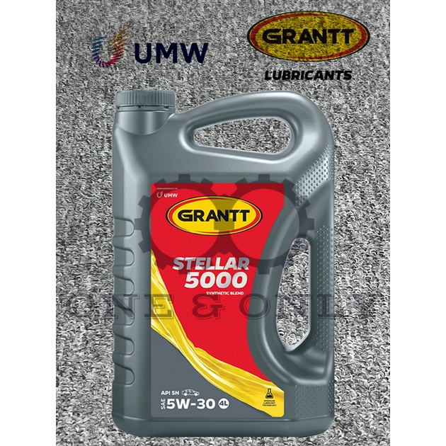 100% GENUINE UMW GRANTT STELLAR 5000 SAE 5W30 5W-30 SYNTHETIC BLEND ...