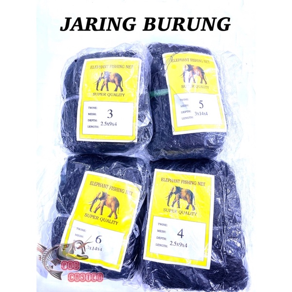 ELEPHANT BRAND BLACK NET JARING BURUNG BIRD NET JARING HITAM | Shopee ...