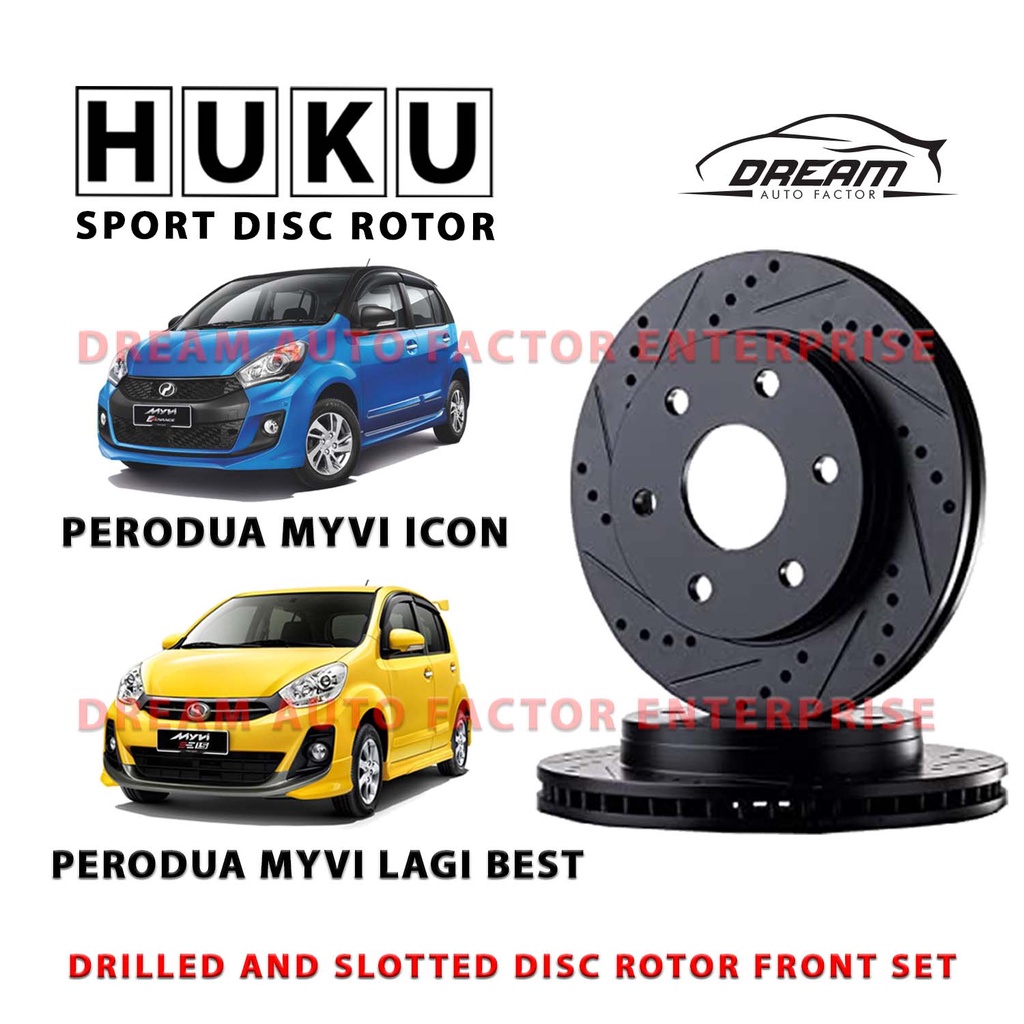 Perodua Myvi Lagi Best Myvi Icon Front Sport Disc Rotor HUKU | Shopee ...