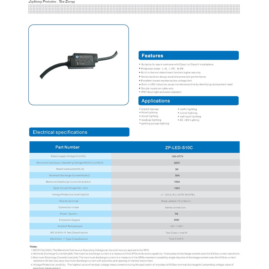 LED SURGE PROTECTION DEVICE 10KA IP67 | Shopee Malaysia