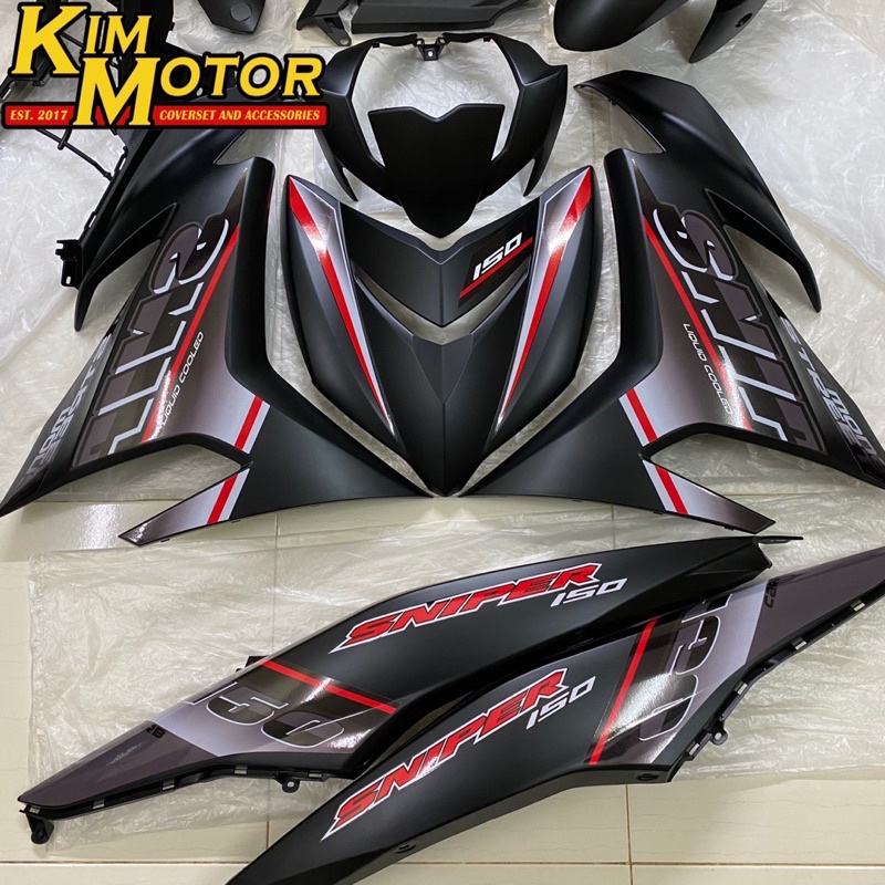 COVERSET Y15 V1 V2 ORIGINAL VELOZI SNIPER MATT BLACK 2018 STICKER ...