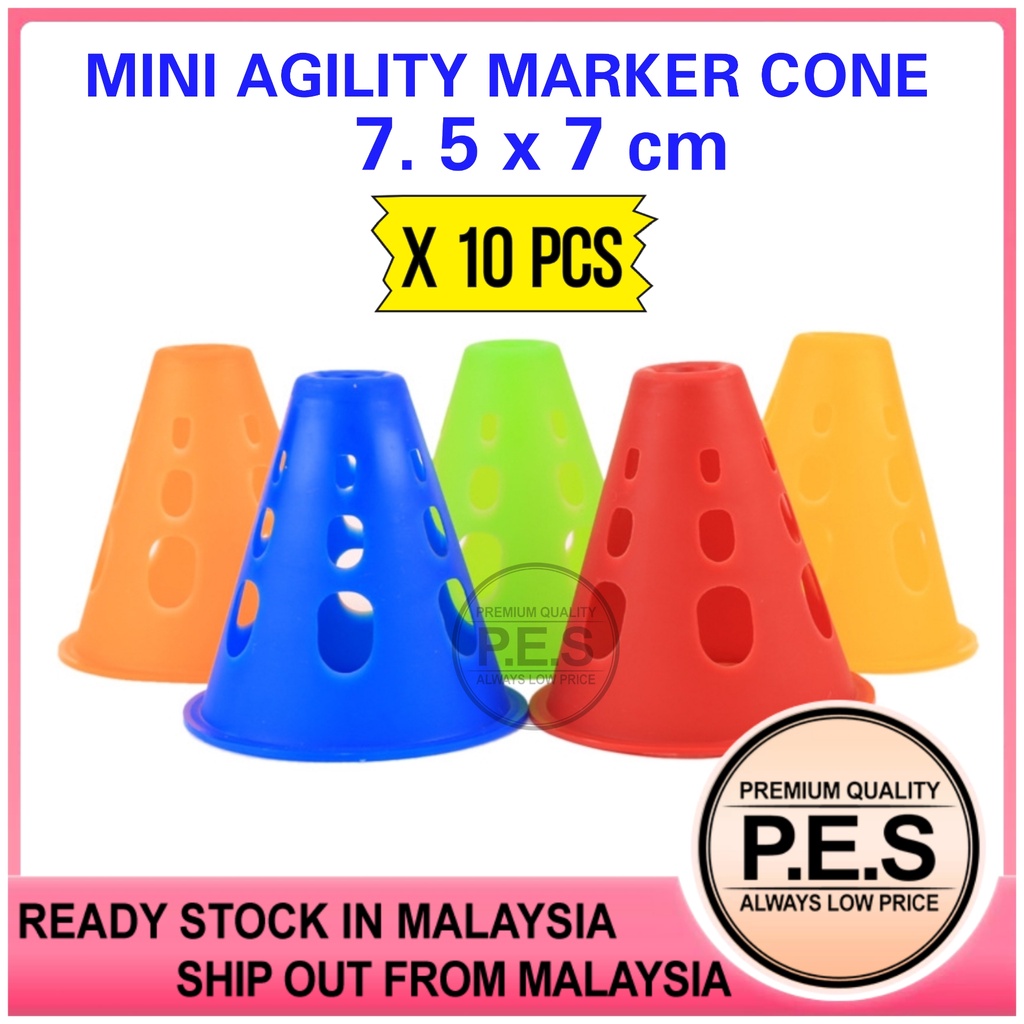 10pcs/set Agility Marker Cones Sport Cone Football Futsal Takraw ...