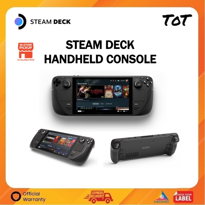 Steam Deck Handheld Gaming Console (16GB RAM + 256GB ROM) 1 Year ...