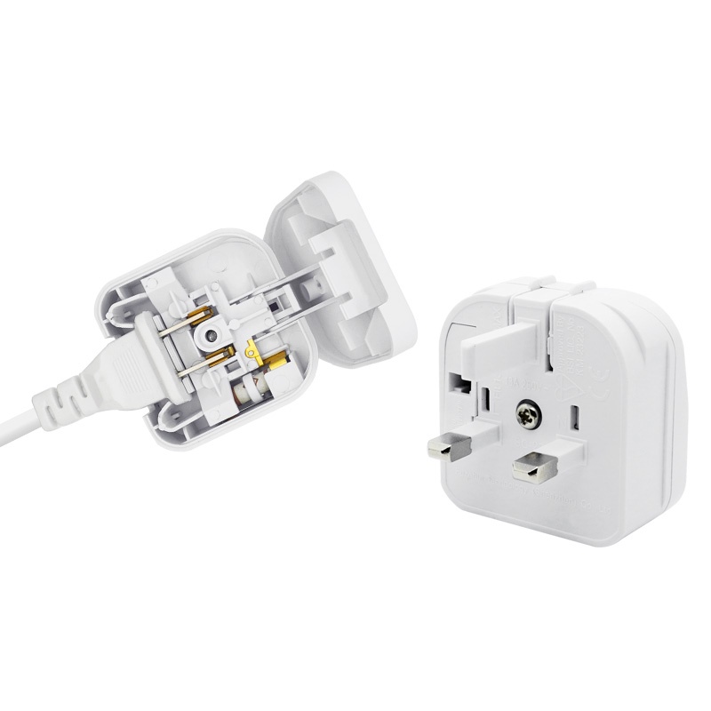 Embedded US 2 Pin To 3 Pin UK Converter Plug Adapter With 13A Fuse ...