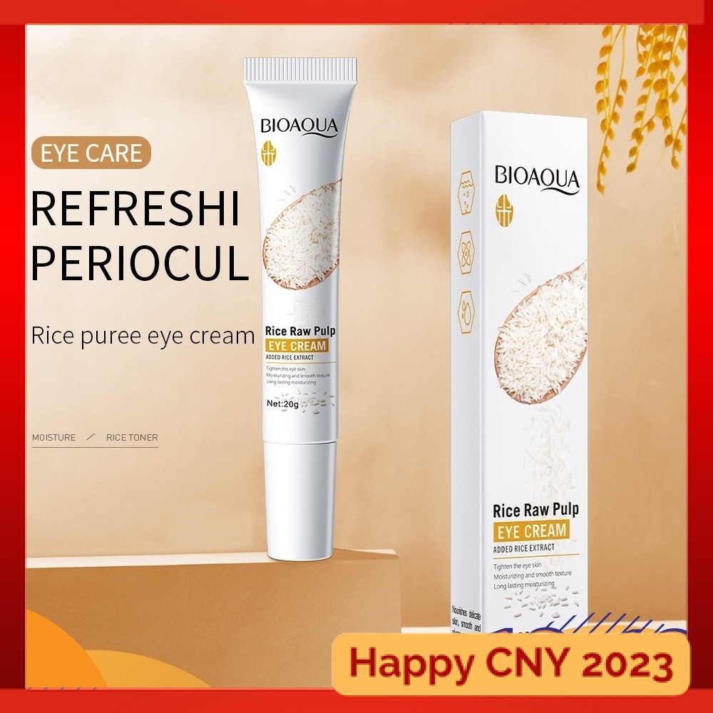 BIOAQUA Eye Cream Rice Raw Pulp make Refreshing Texture No Greasy Eye and Moisturizing 20g ...