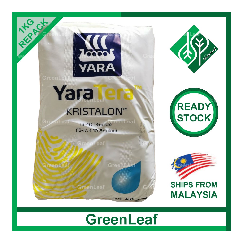 [REPACK] 1KG YaraTera Kristalon 13-40-13 +micro Baja Bunga Yara ...