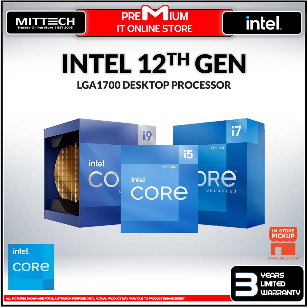 Intel 12th Gen Core Processor With LGA1700 Socket Compatible | i3 12100 / i5 12400 12400F / i7 ...