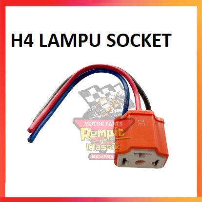 REMPIT Cable Socket H4 3 PIN BULD LED CERAMIC OEM HEADLAMP HEAD LAMP ...