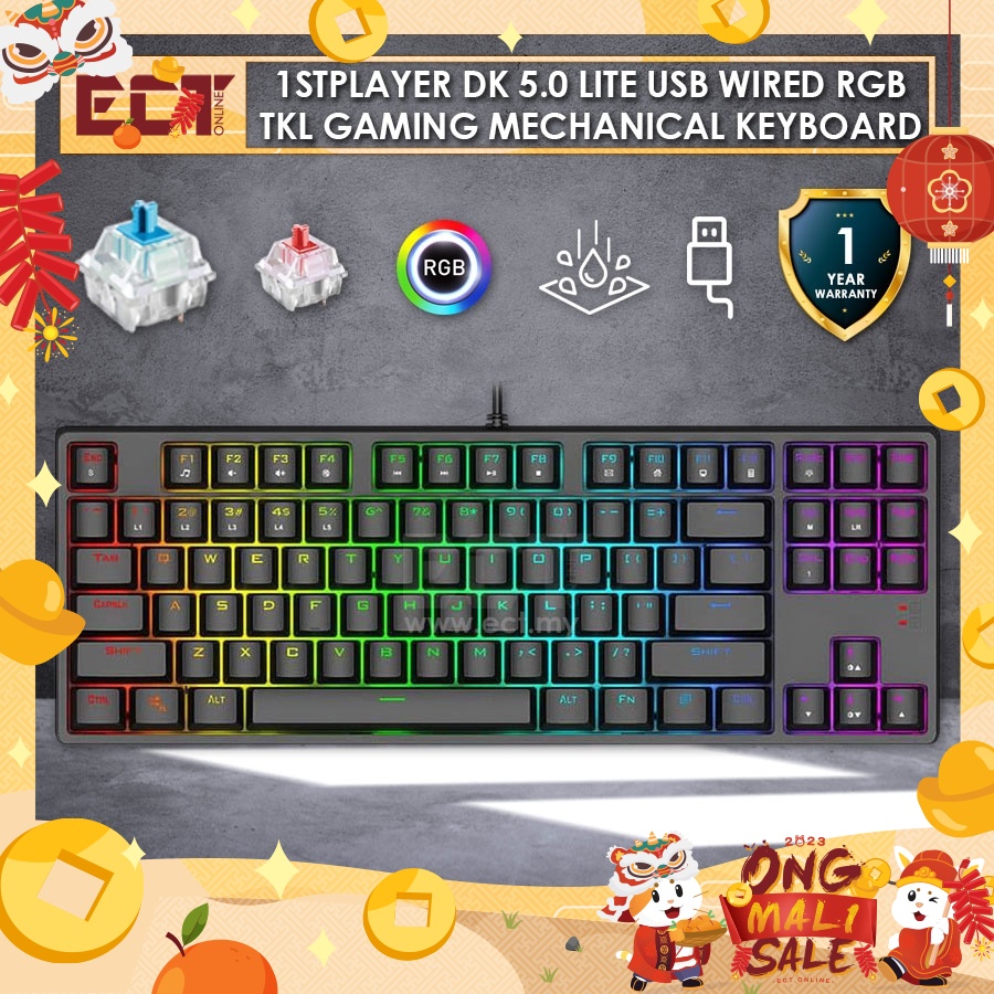 1STPLAYER DK5.0 DK 5.0 Lite / Lite II USB Wired RGB Tenkeyless TKL 87 ...