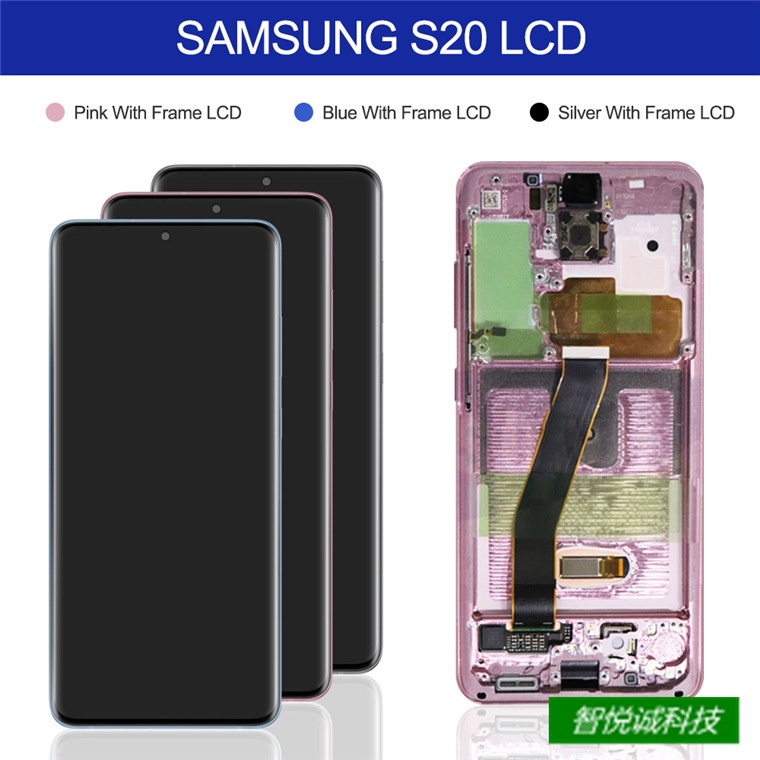 Original Samsung S20 Screen LCD Oled With Frame Ass Halfcut Device ...
