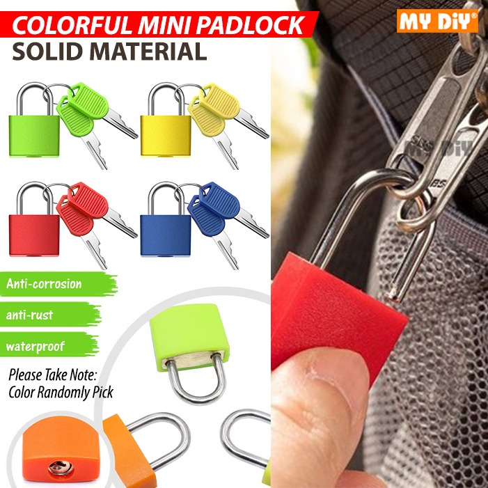 MYDIYHOMEDEPOT - Small Mini Padlock Luggage Mini Padlock Colorful ...