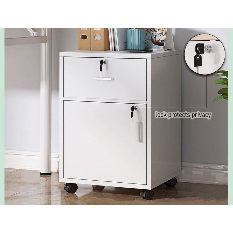 Office Mobile Pedestal File Cabinet with Wheels Drawers with Locks ...