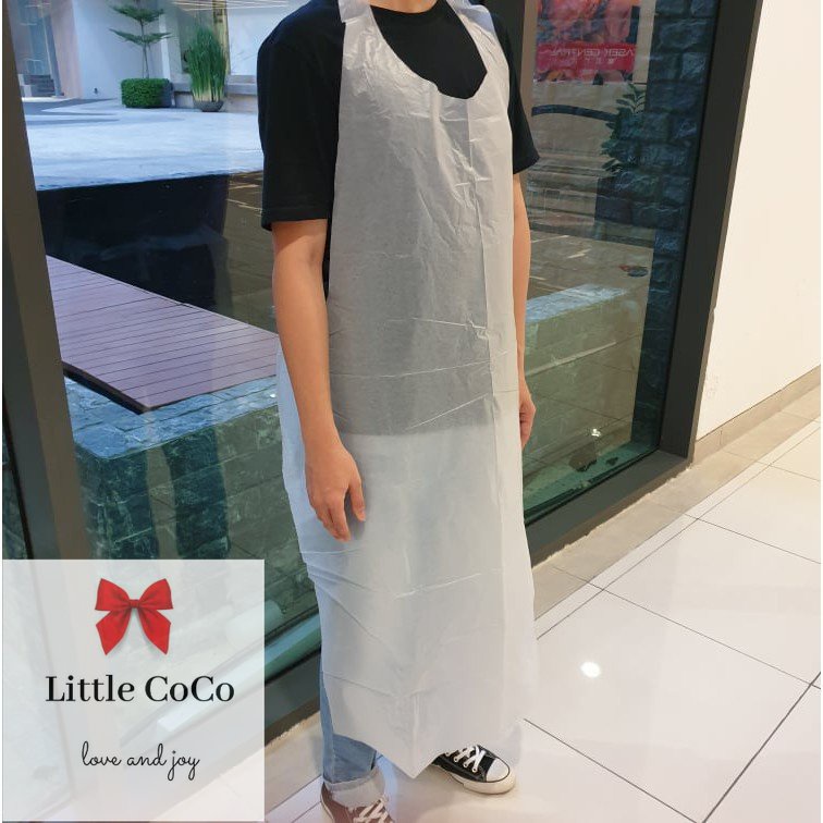 Apron Plastic Disposable (20pcs) | Shopee Malaysia