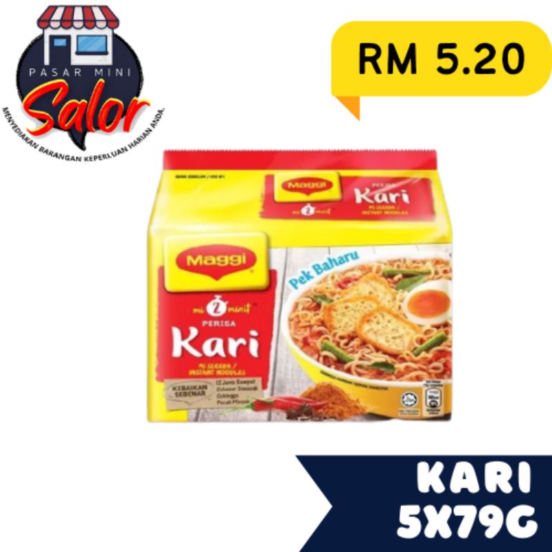 Maggi Mi Segera Perisa Kari 2 Minit (5pek) | Shopee Malaysia