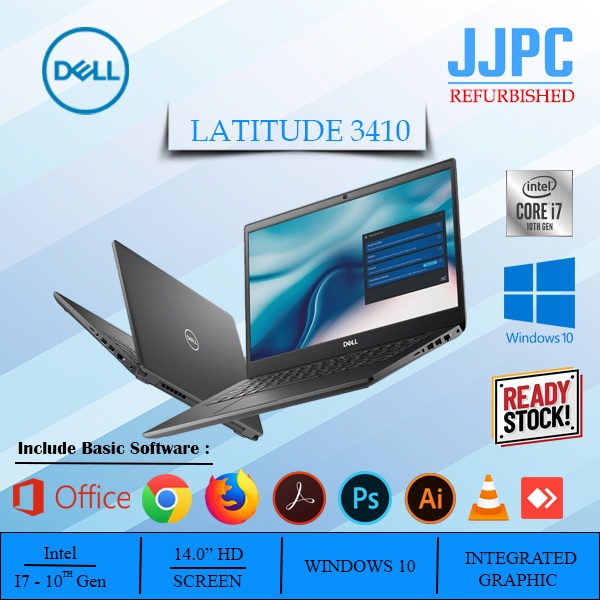 DELL LATITUDE 3410 10TH GENERATION INTEL I7 10 GEN CPU 8GB 16GB 256GB ...