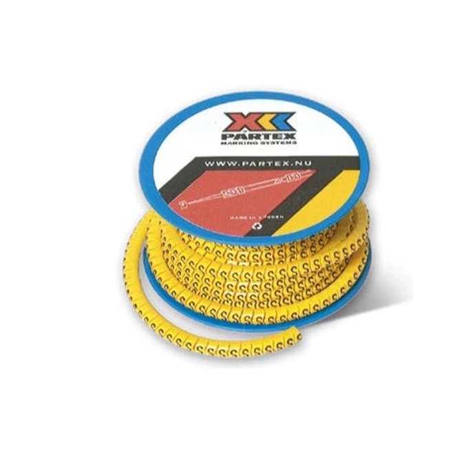 Partex Cable Marker PA1/3 Cable Ferrule (Yellow Color) Cable Marking ...